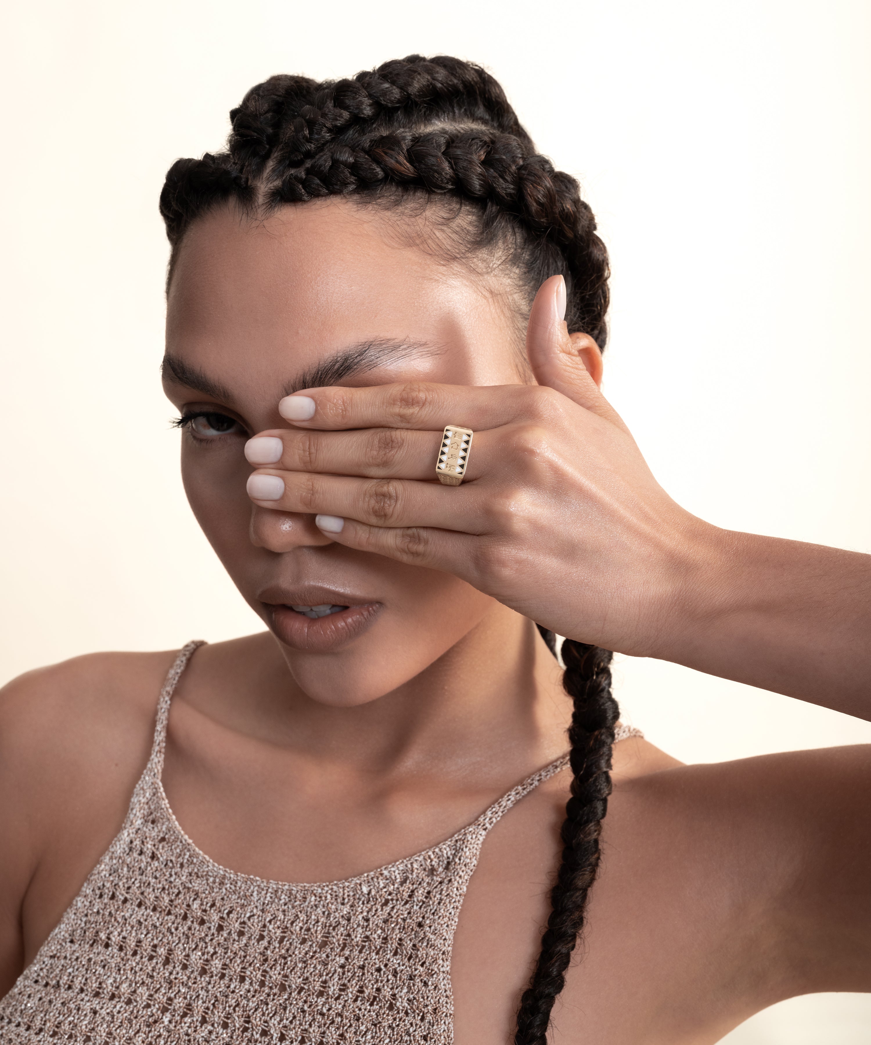 Sumerian Filigree Gold Ring – Luna Merdin | 925 Sterling Silver ...